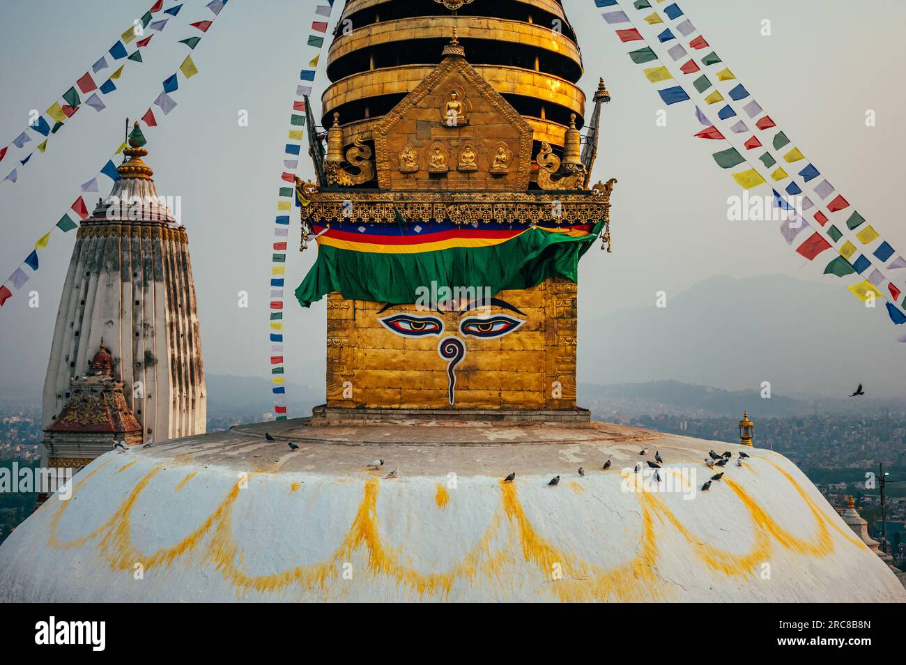 A Landscape around Swayambhunath temple, an ancient religious complex ...