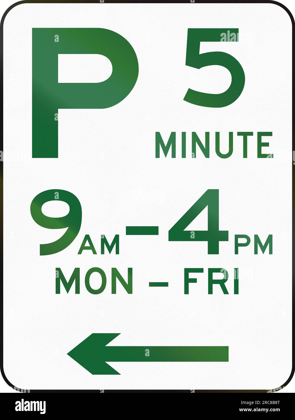 Australian road sign: Parking with time restriction - 5 Minutes Stock ...