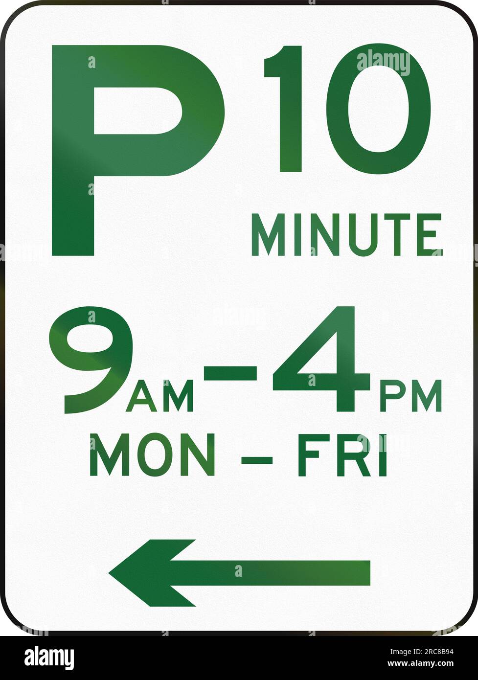 Australian road sign: Parking with time restriction - 10 Minutes Stock ...