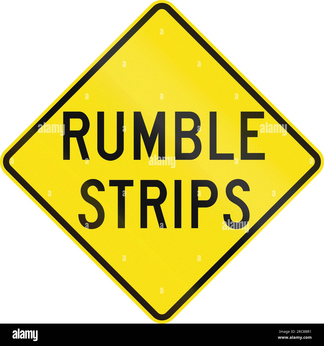 An Australian warning traffic sign - Rumble strips Stock Photo - Alamy