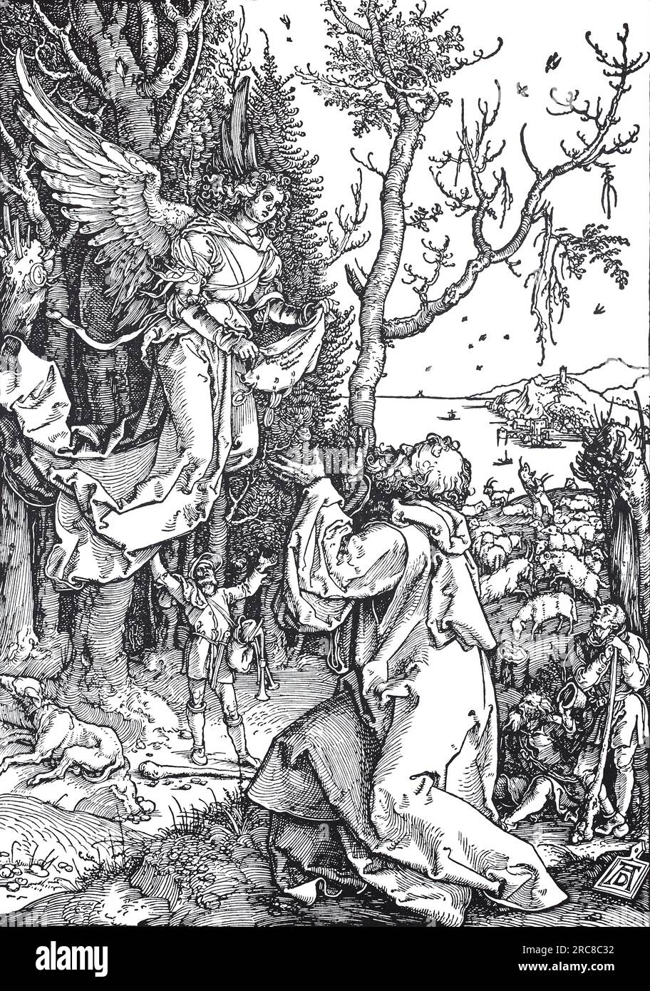 From the life of the virgin, the angel brings the messge to Joachim ...