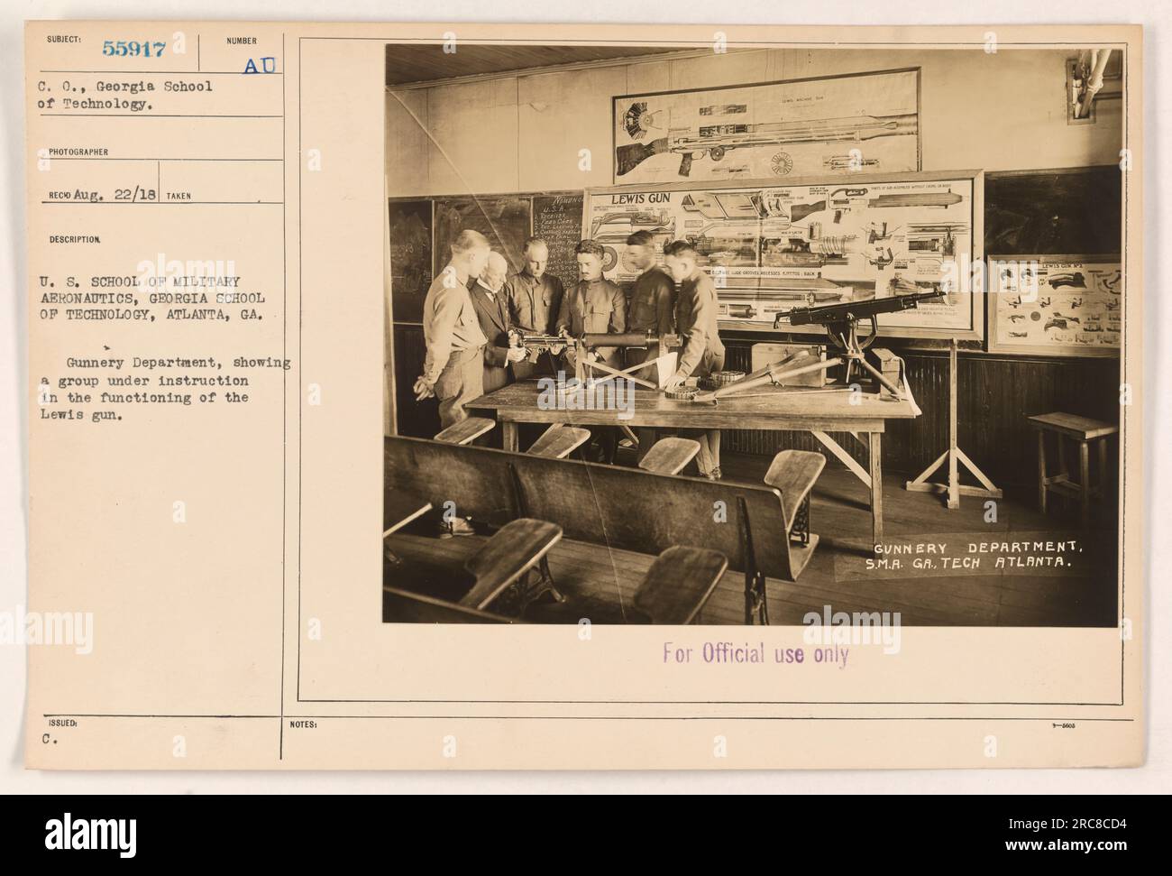 Group of military personnel at the U.S. School of Military Aeronautics ...