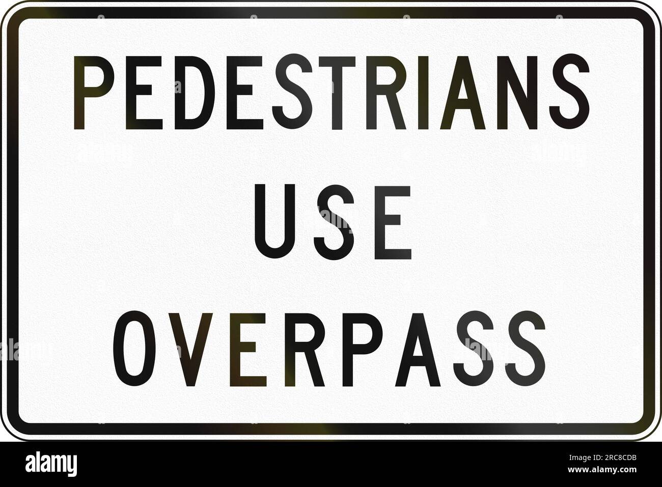 Australian road sign - Pedestrians use overpass Stock Photo - Alamy