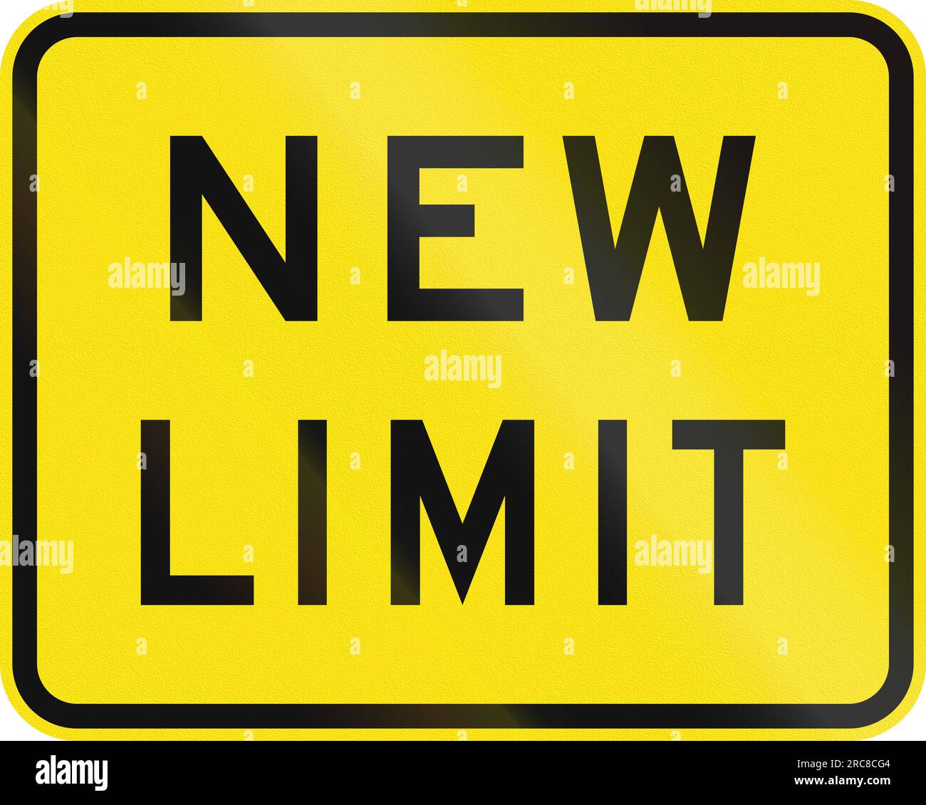 An Australian warning traffic sign - New limit Stock Photo - Alamy