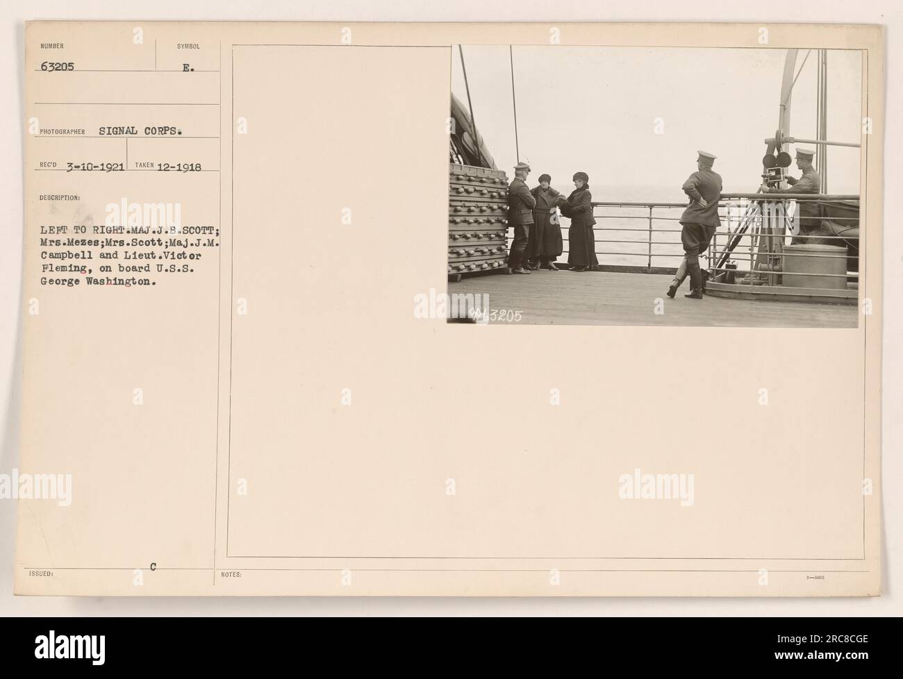 Major J.B. Scott, Mrs. Mezes, Mrs. Scott, Major J.M. Campbell, and ...