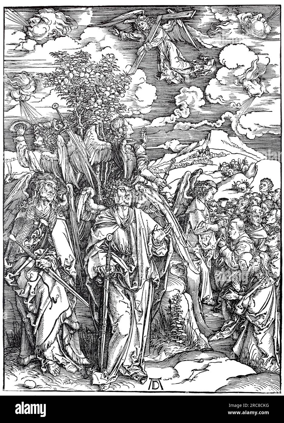 The Apocalypse, four angels staying the winds, and signing the chosen ...