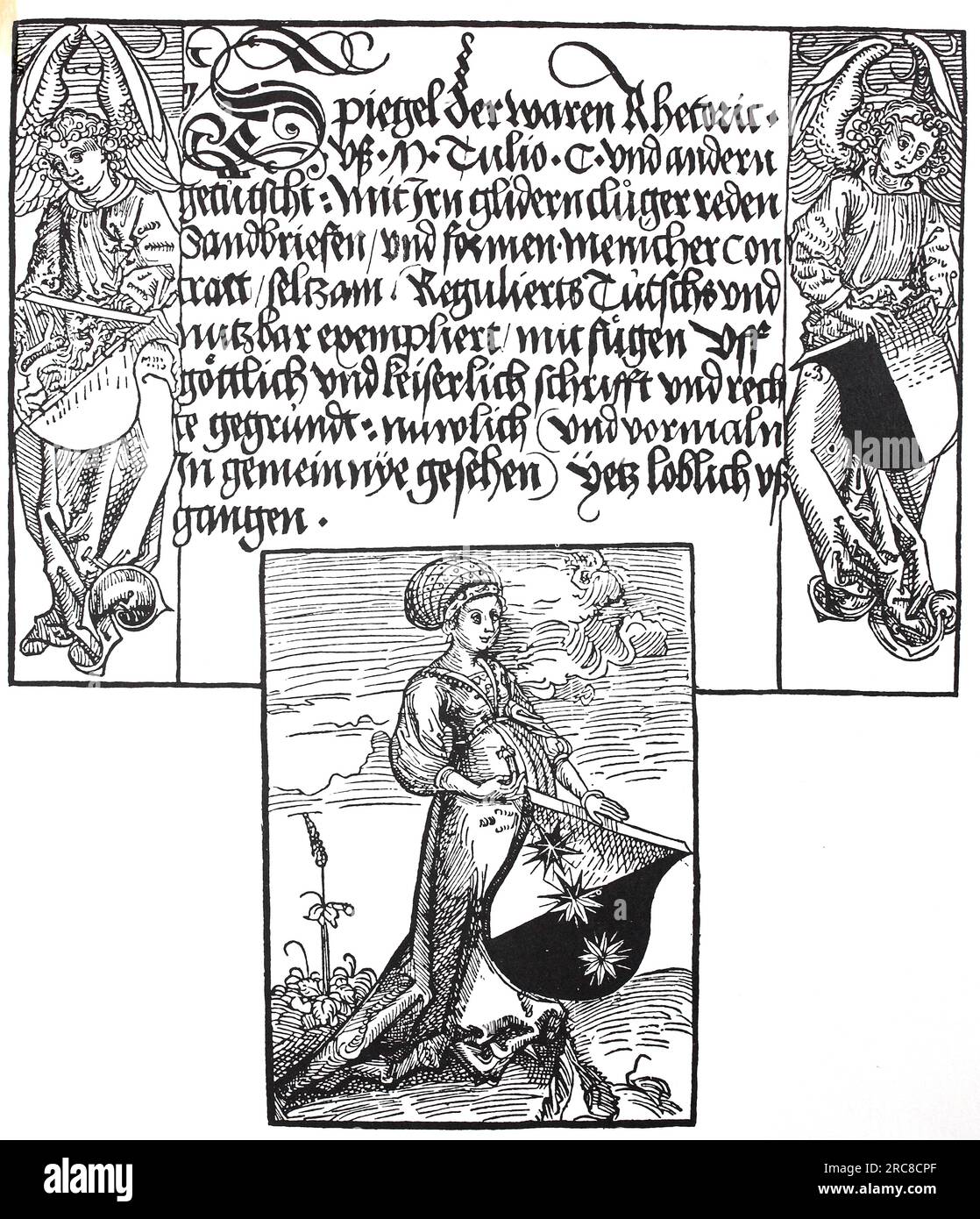 Illustration to the mirrir of true rhetoric, title page with publishers ...