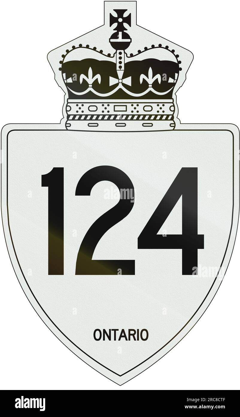 Canadian highway shield of Ontario highway number 124 Stock Photo - Alamy