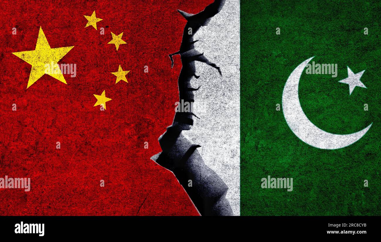 Pakistan and China flags together. China and Pakistan relations Stock ...