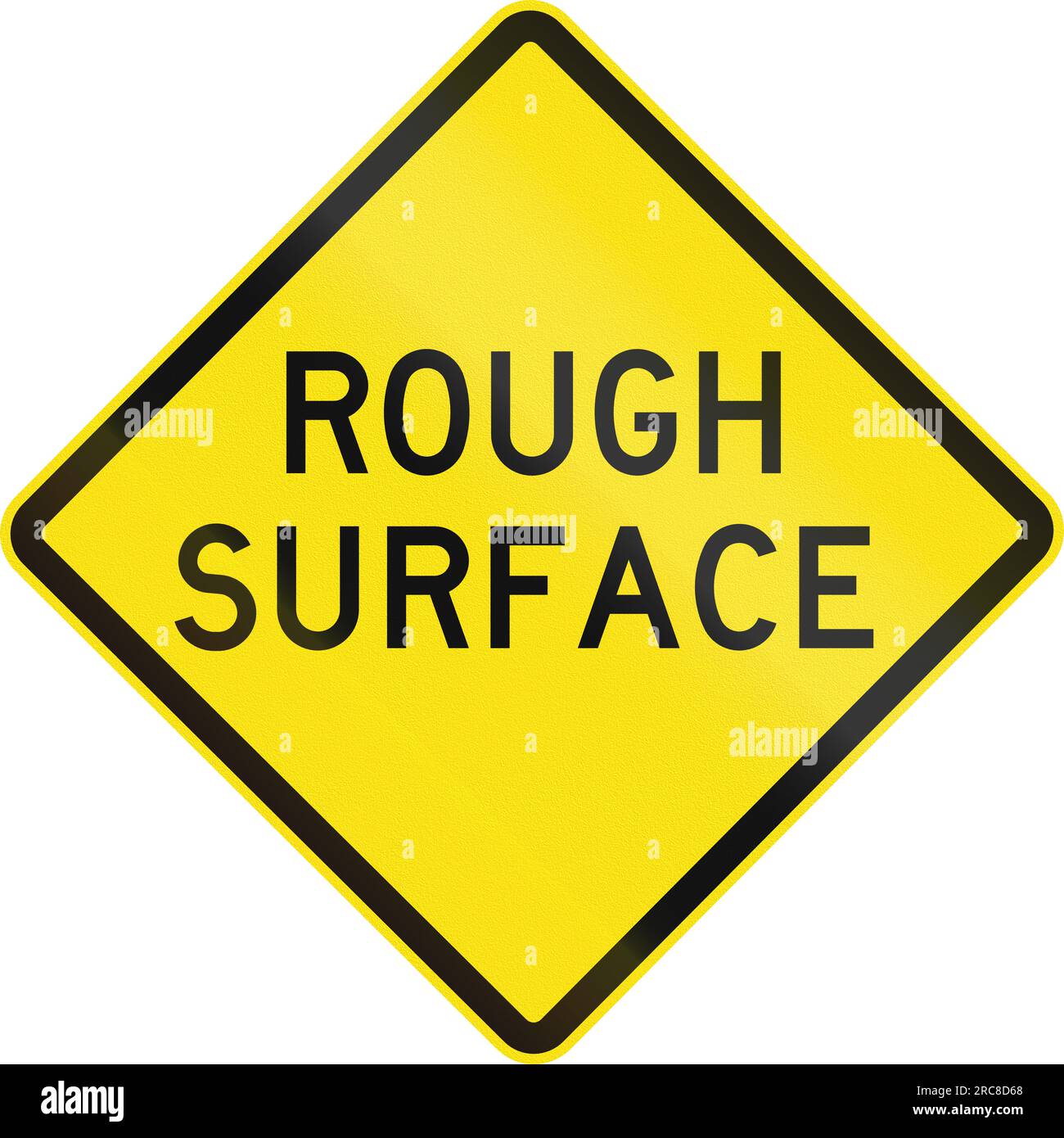 An Australian warning traffic sign - Rough surface Stock Photo - Alamy