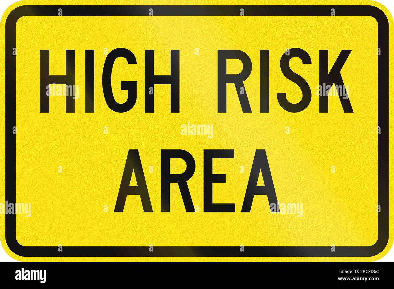 An Australian warning traffic sign - High risk area Stock Photo - Alamy