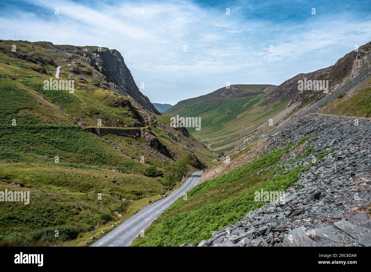 Small Road Through the Mountains, The Lake District, Cumbria, England ...