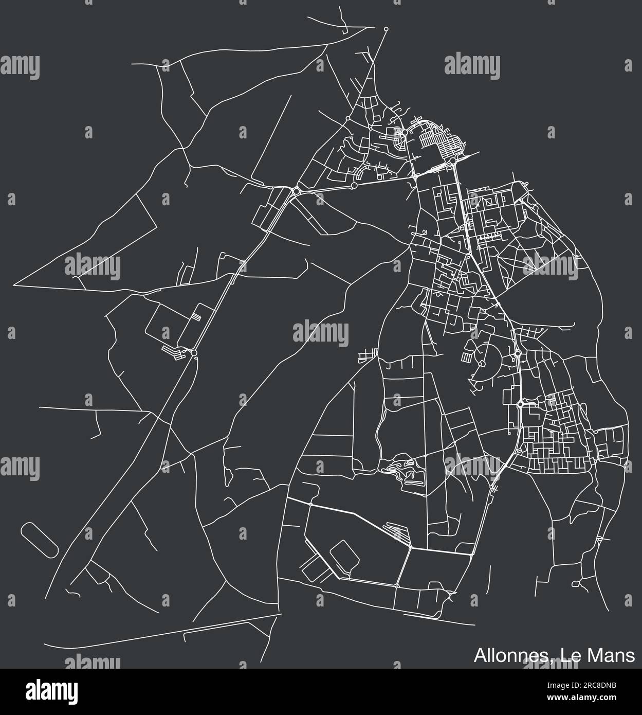 Le mans vector outline map hi-res stock photography and images - Alamy