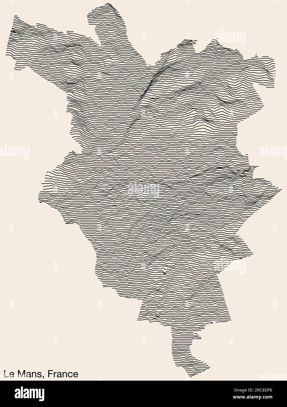 Topographic relief map of LE MANS, FRANCE Stock Vector Image & Art - Alamy