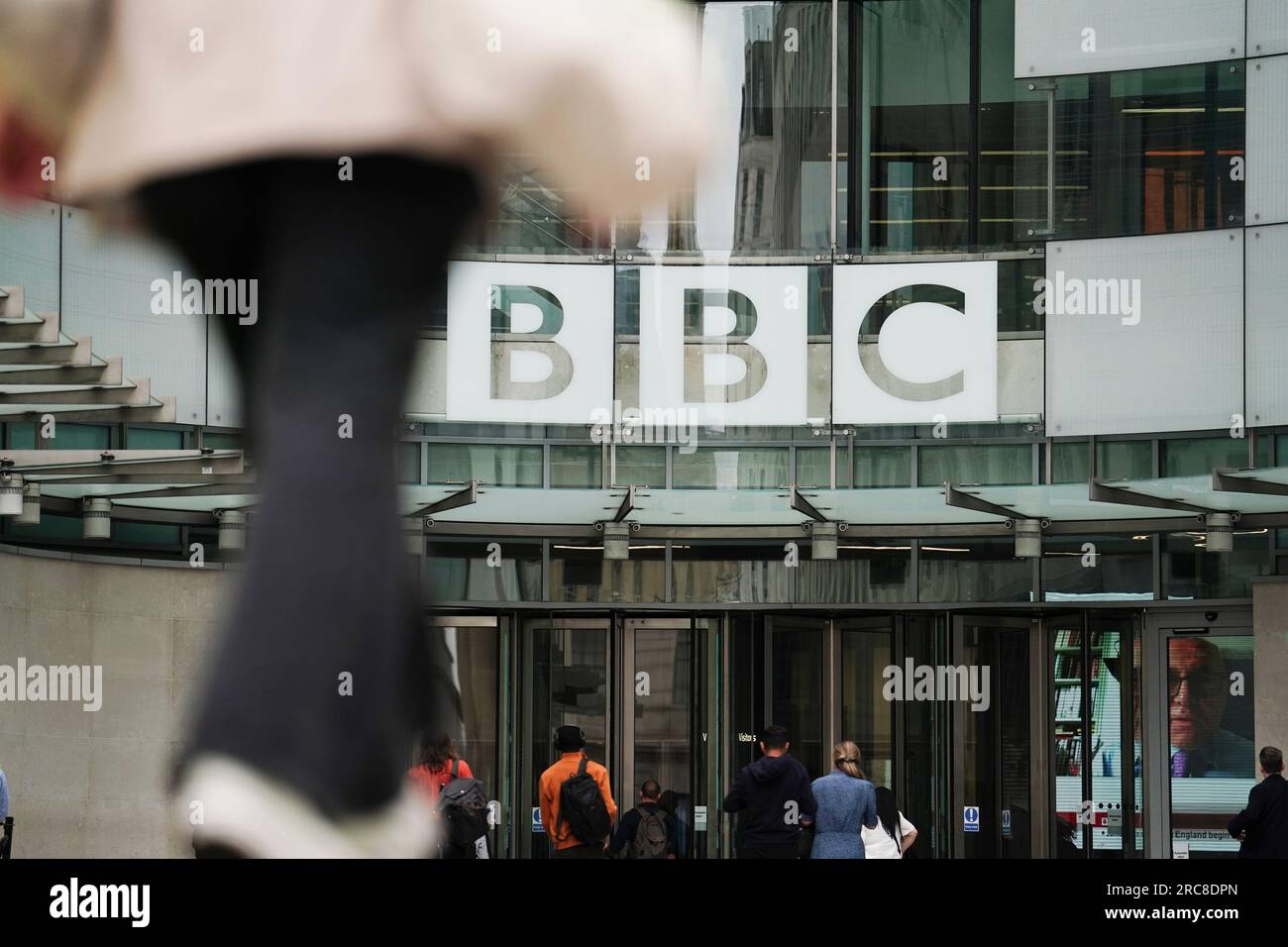 BBC Broadcasting house, in central London, after presenter Huw Edwards ...