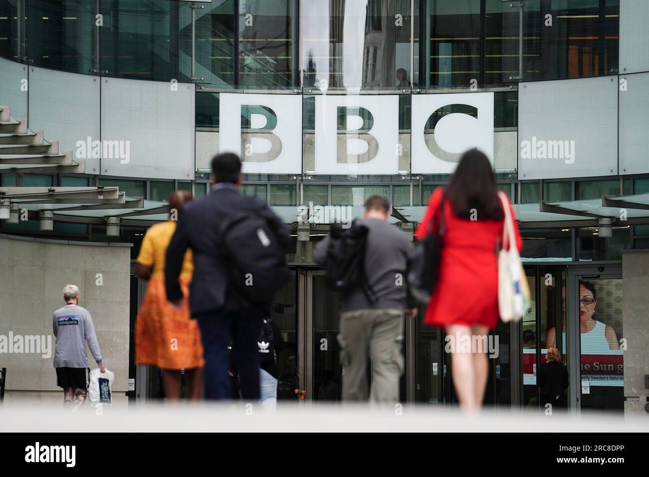 BBC Broadcasting house, in central London, after presenter Huw Edwards ...