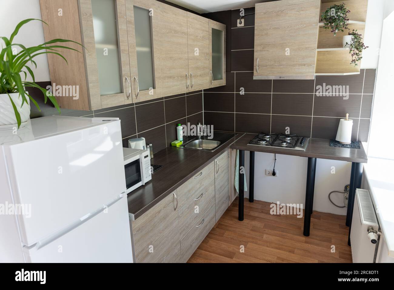 Interior of a small kitchen Stock Photo - Alamy