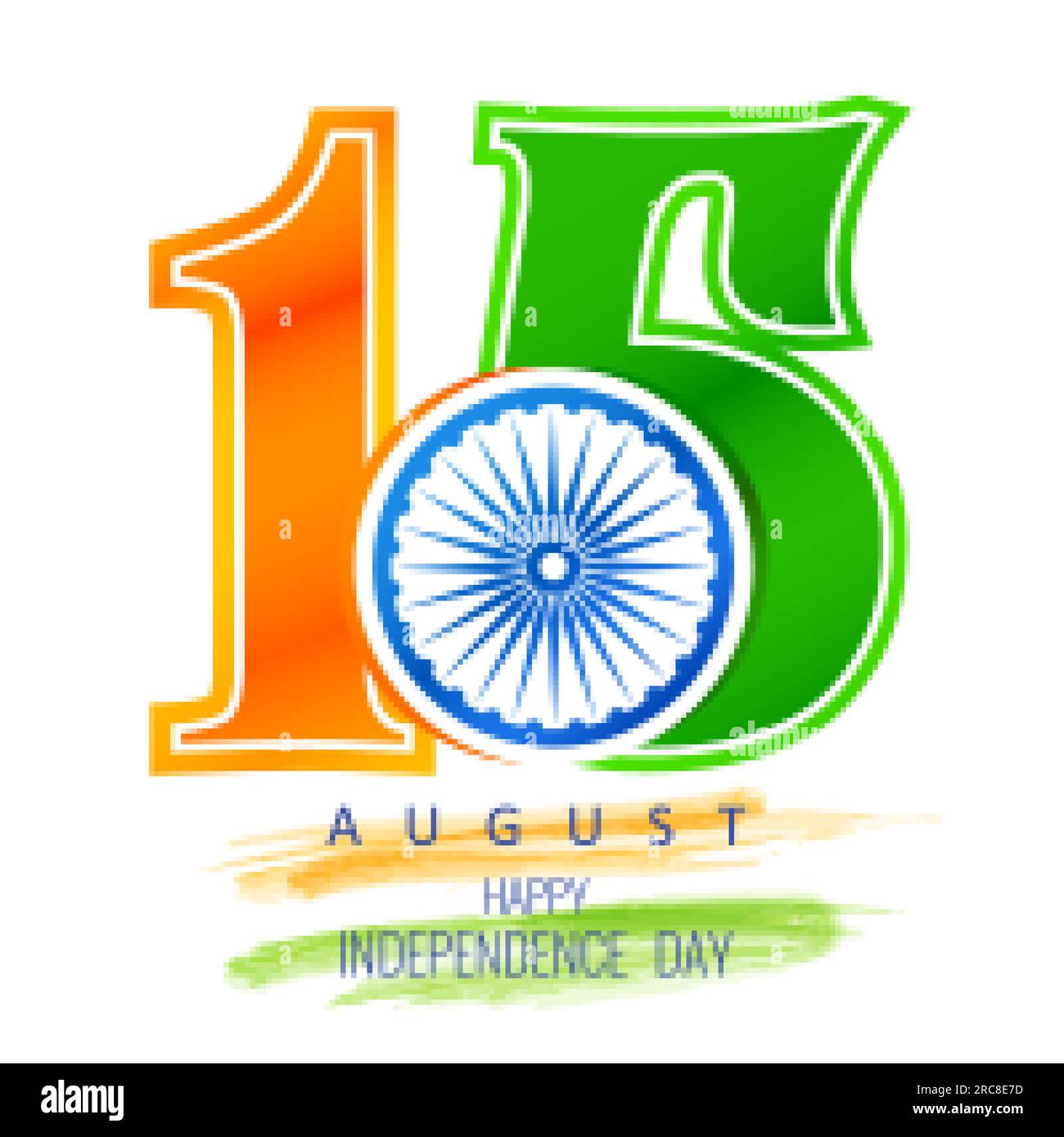 abstract tricolor banner with Indian flag for 15th August Happy ...