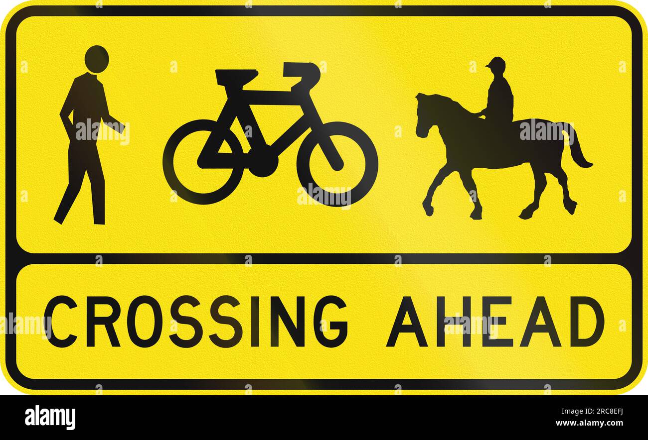 An Australian warning traffic sign - Crossing for pedestrians ...