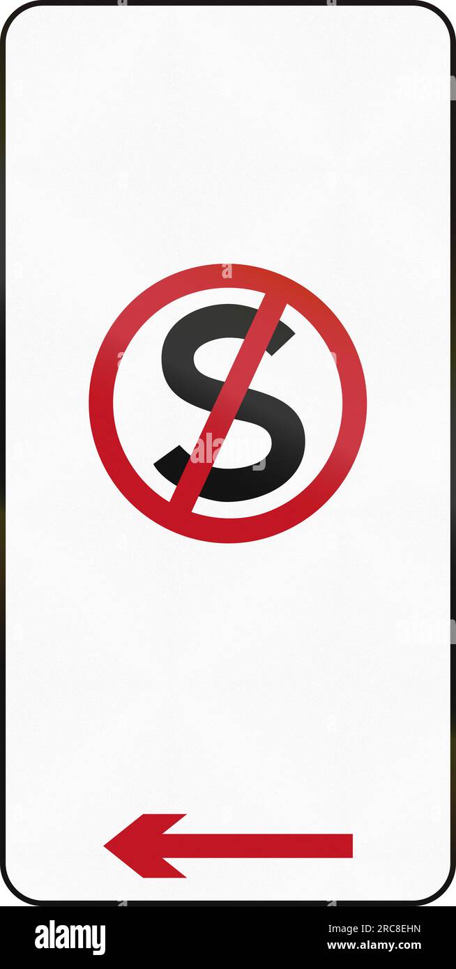 Australian traffic sign - No Stopping Anytime Stock Photo - Alamy