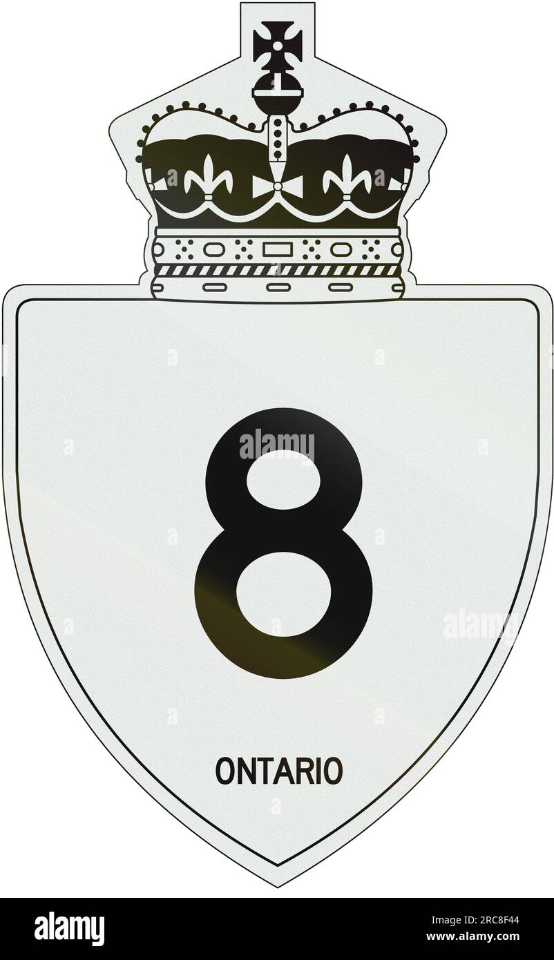 Canadian highway shield of Ontario highway number 8 Stock Photo - Alamy