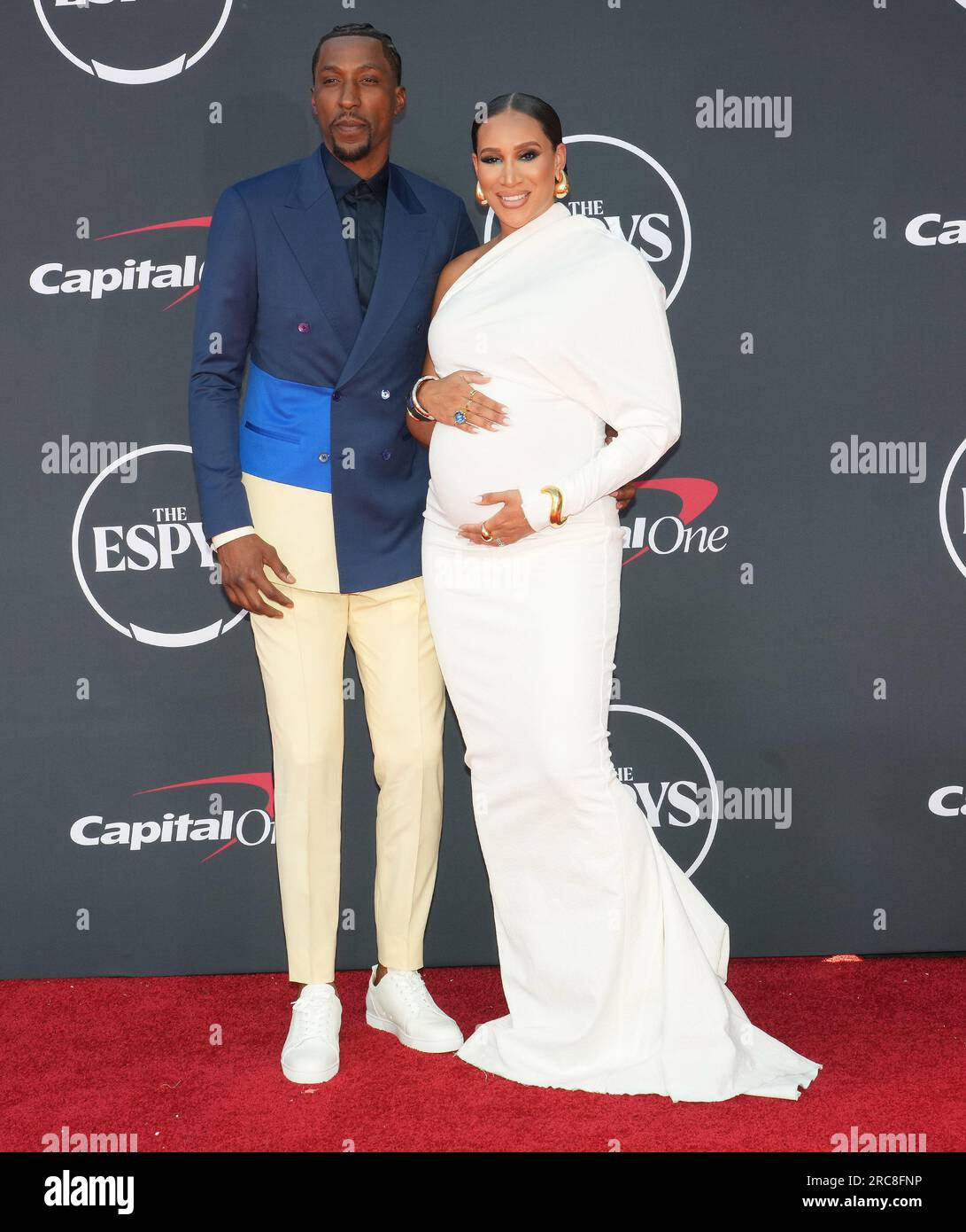 Los Angeles, USA. 12th July, 2023. (L-G) Kentavious Caldwell-Pope and ...