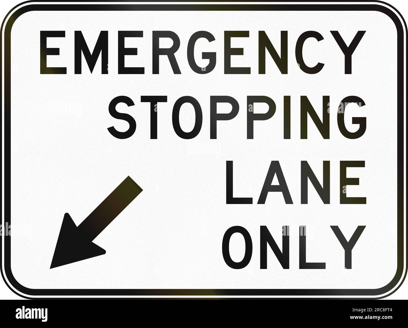 Australian regulatory sign: Emergency stopping lane only Stock Photo ...