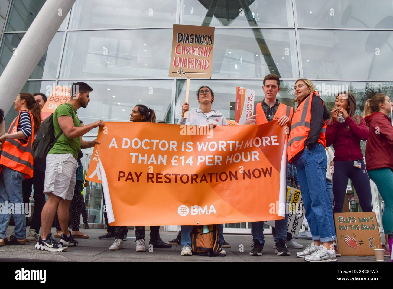 London, UK. 13th July 2023. British Medical Association (BMA) picket ...