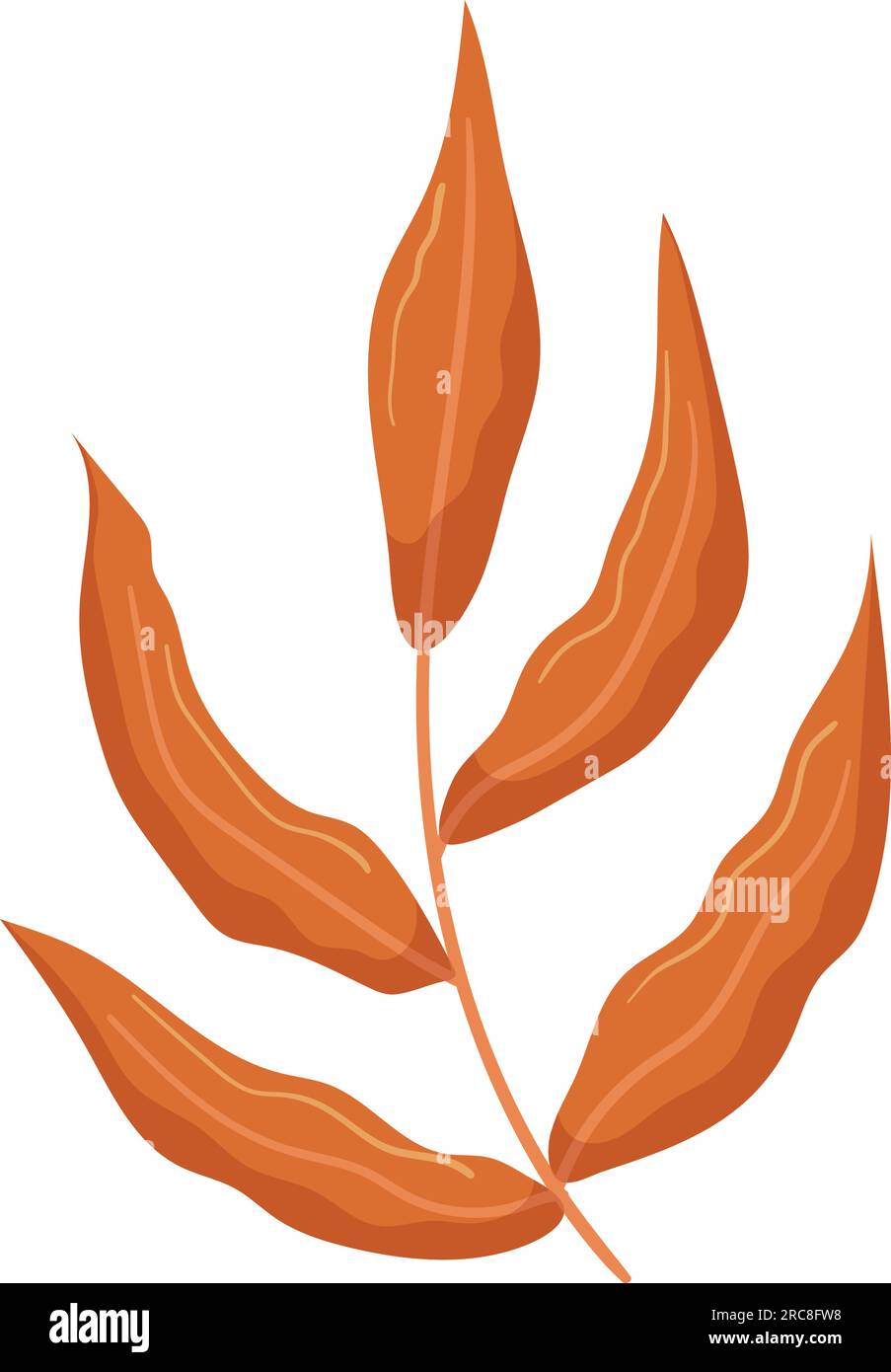 Autumn forest orange leaf illustration Stock Vector Image & Art - Alamy