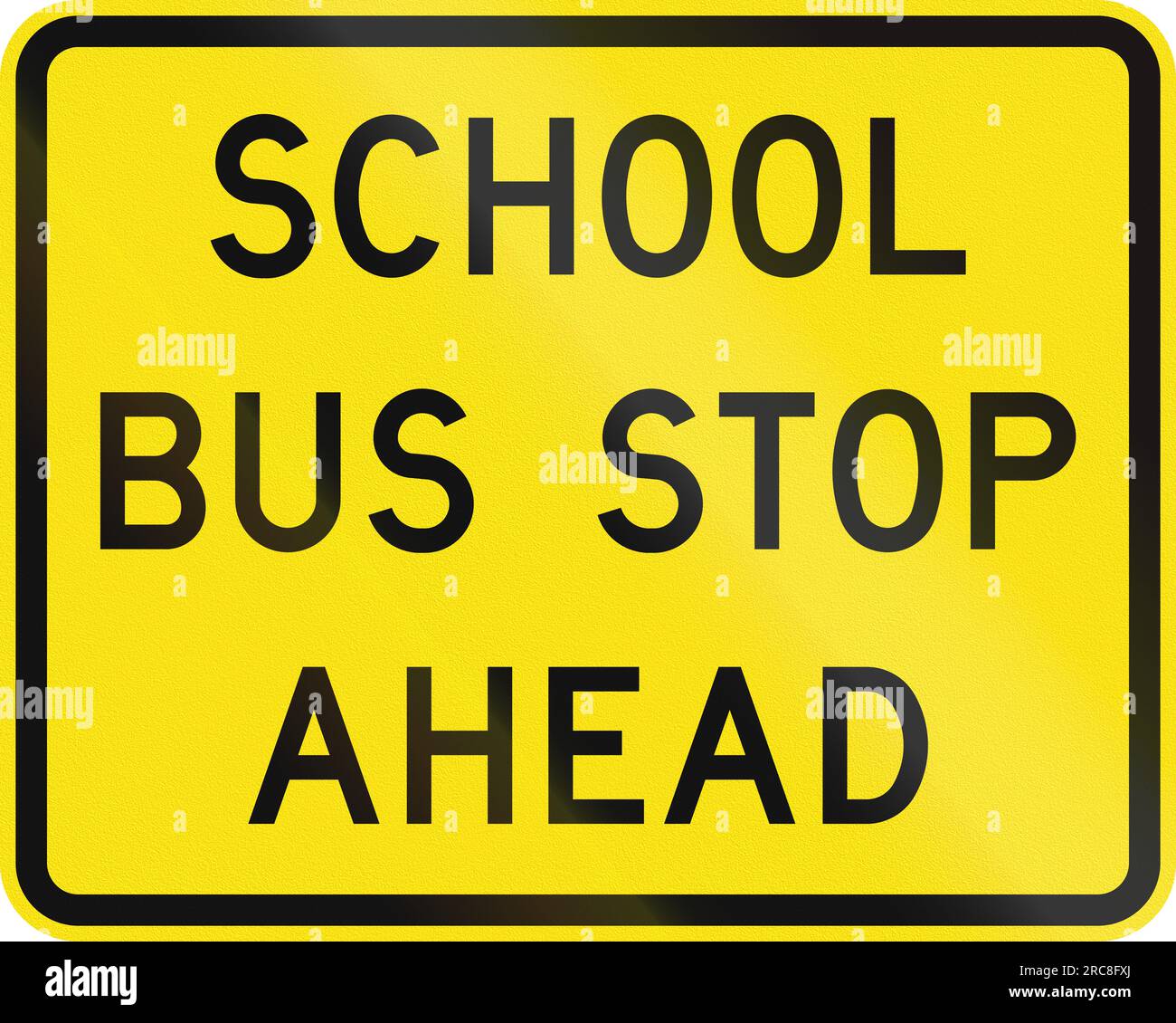 Australian school warning sign - School bus stop ahead Stock Photo - Alamy