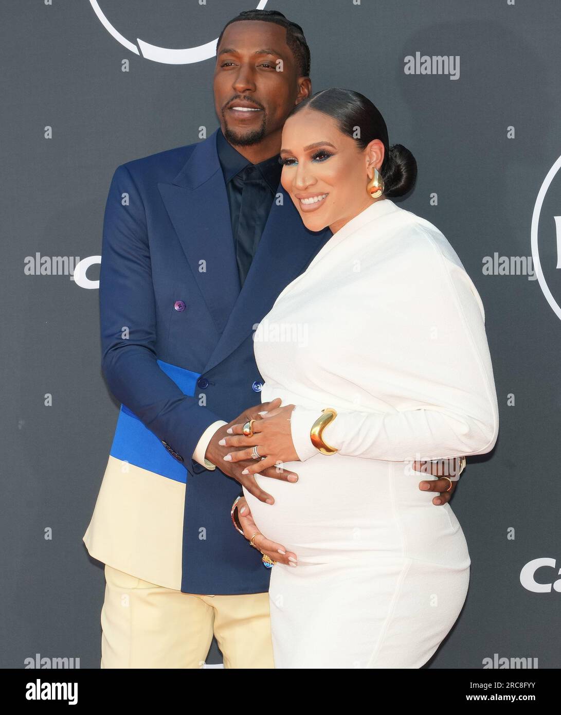 Los Angeles, USA. 12th July, 2023. (L-G) Kentavious Caldwell-Pope and ...