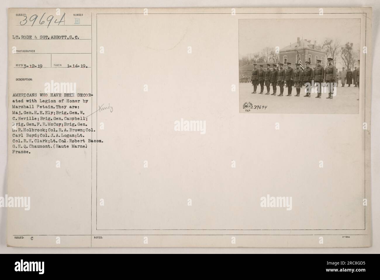 American military officers who have been decorated with the Legion of ...