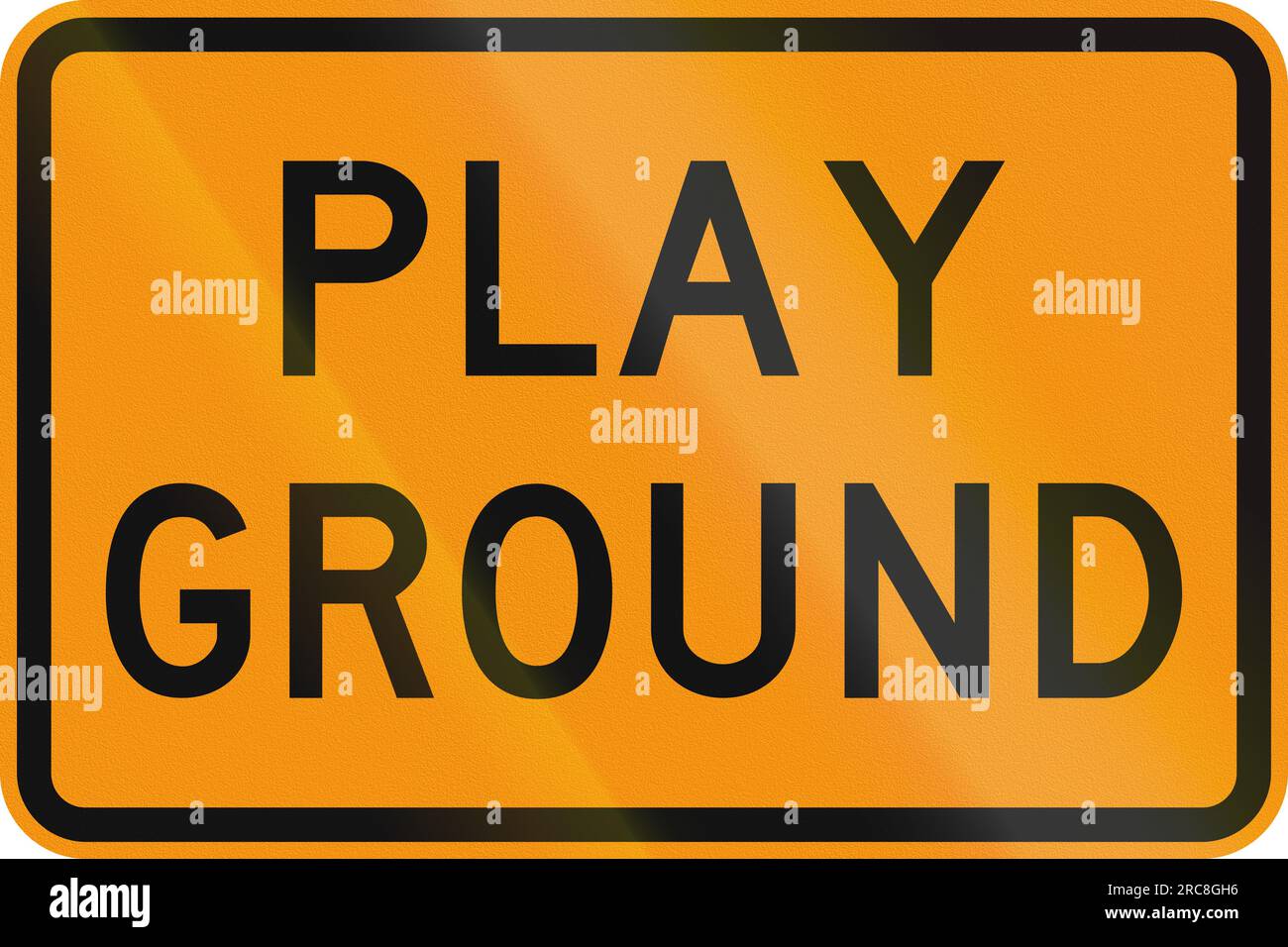 An Australian warning traffic sign - Playground, orange version Stock ...