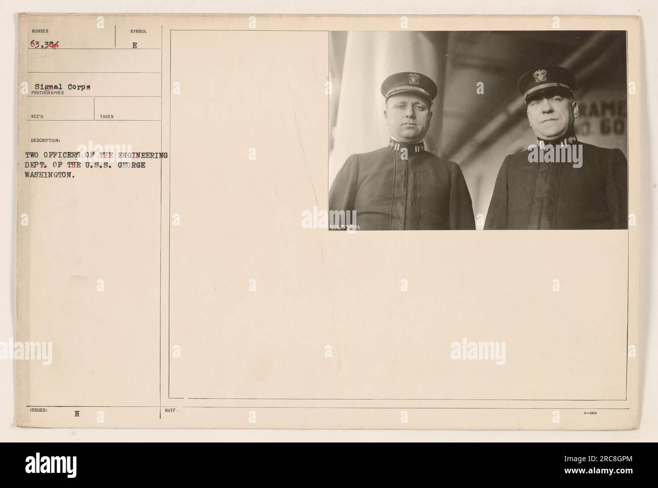Two officers of the Engineering Department aboard the U.S.S. George ...