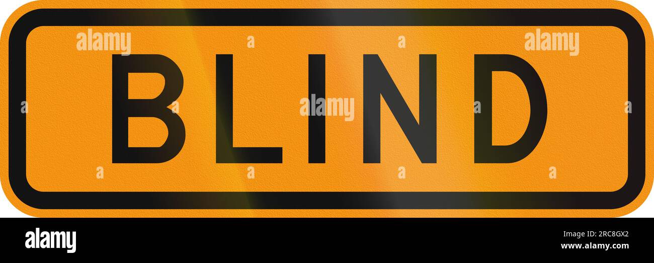 An Australian warning traffic sign - Blind people, orange version Stock ...