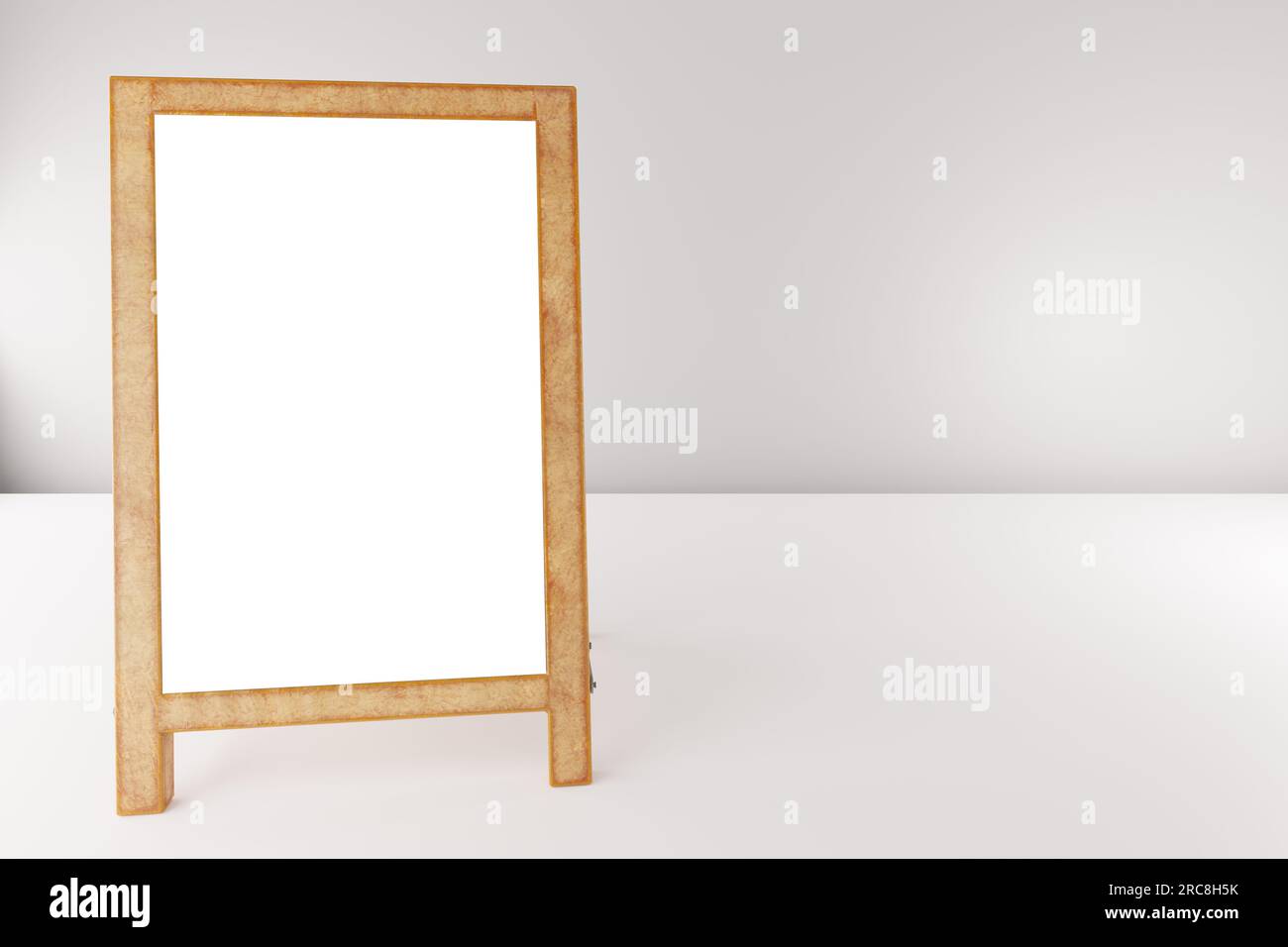 Mockup Blackboard mounted in an A Frame signboard or sandwich board ...
