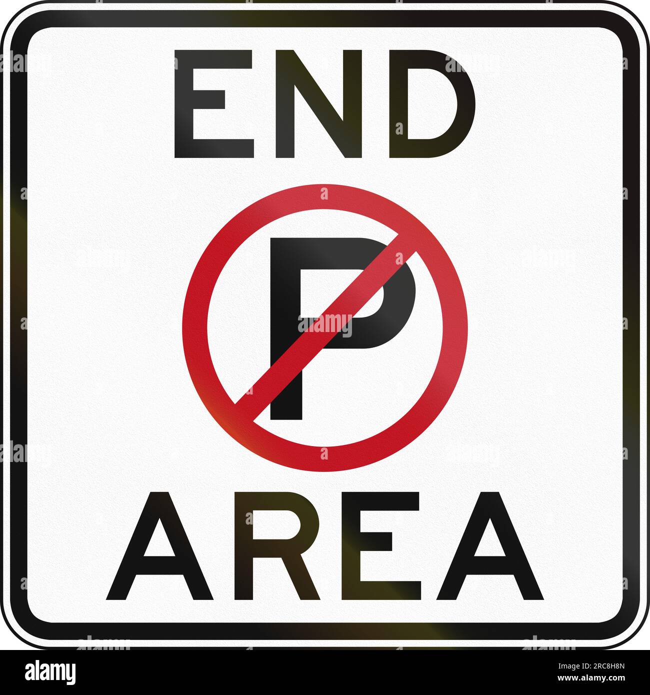 Australian road sign: End no parking area Stock Photo - Alamy