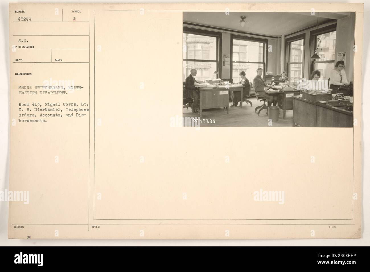 A photograph showing a phone switchboard in use at the North-Eastern ...