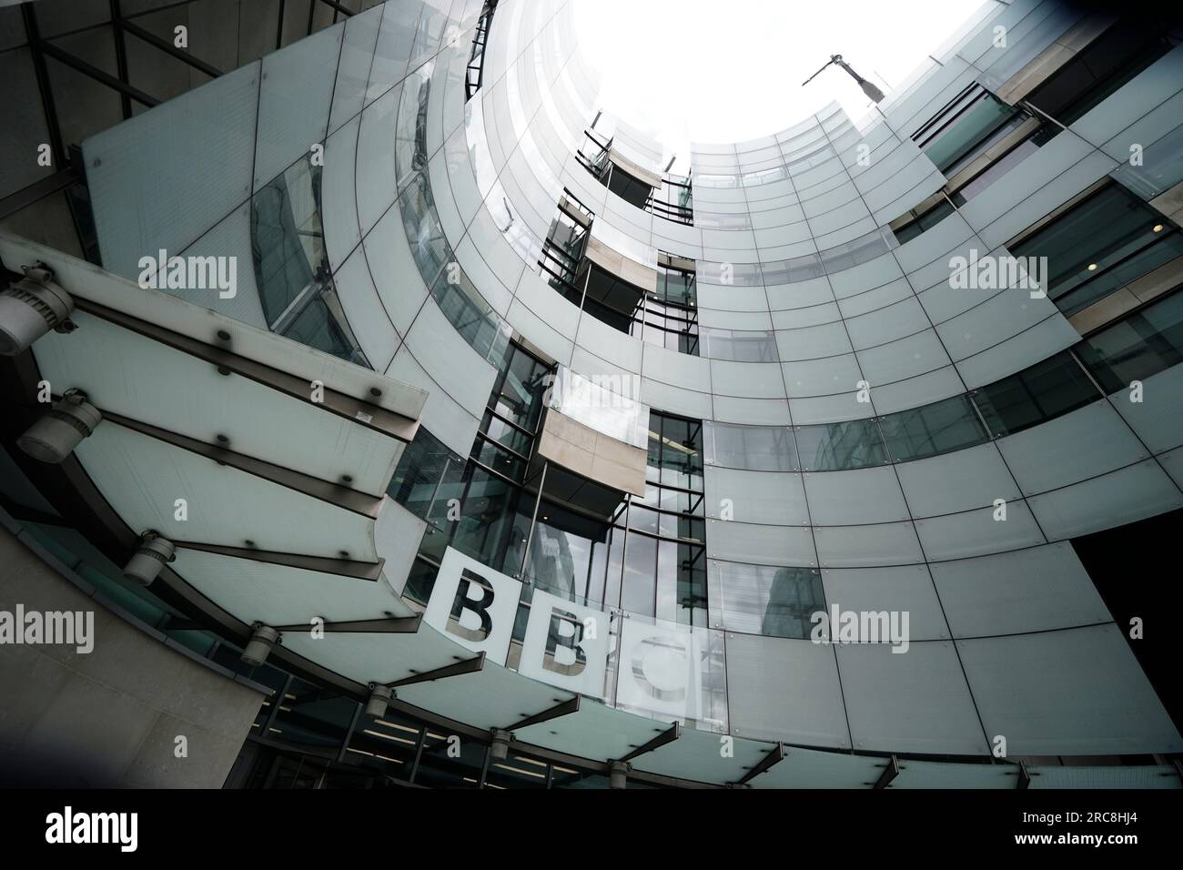 BBC Broadcasting house, in central London, after presenter Huw Edwards ...