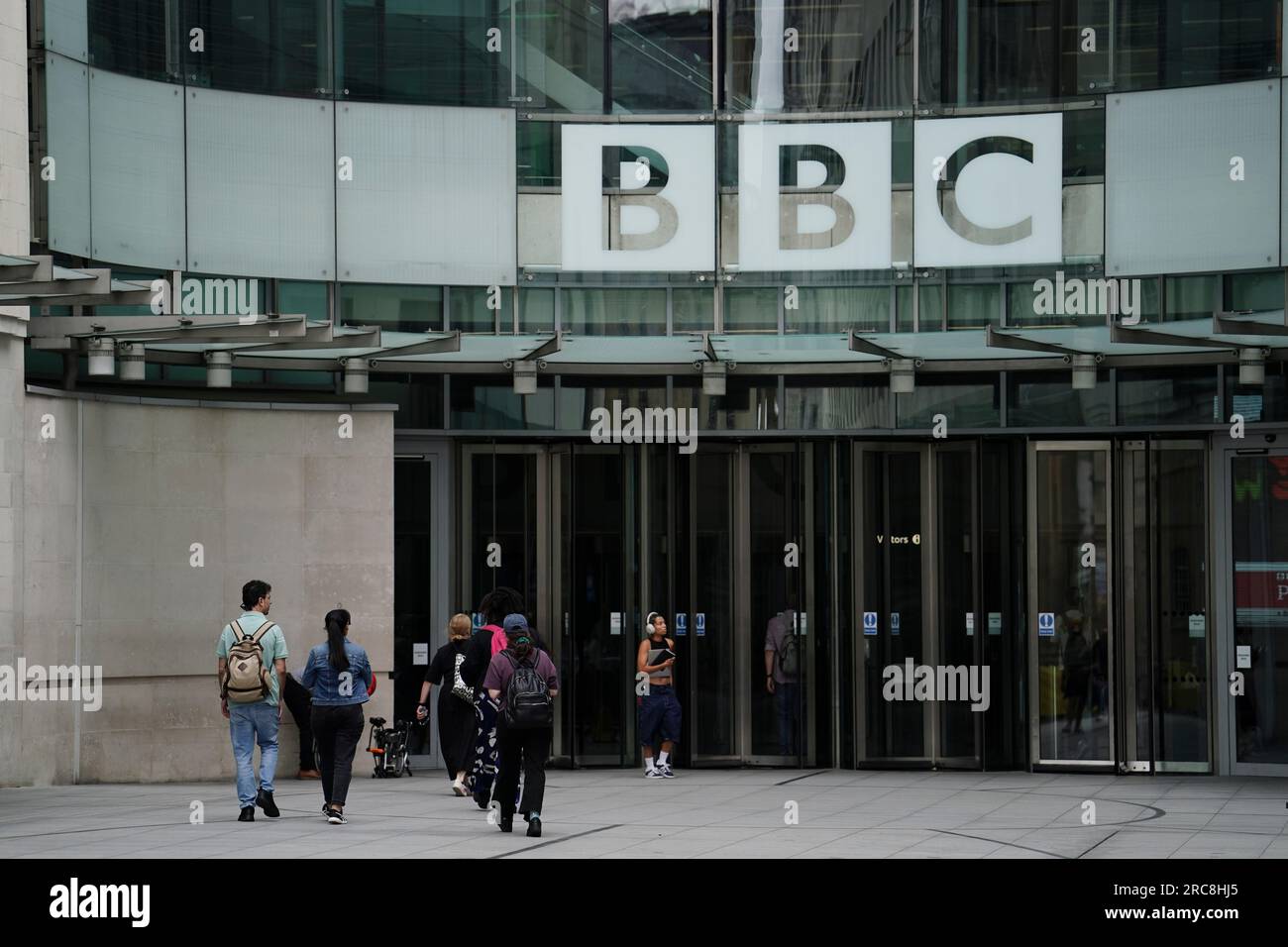 BBC Broadcasting house, in central London, after presenter Huw Edwards ...