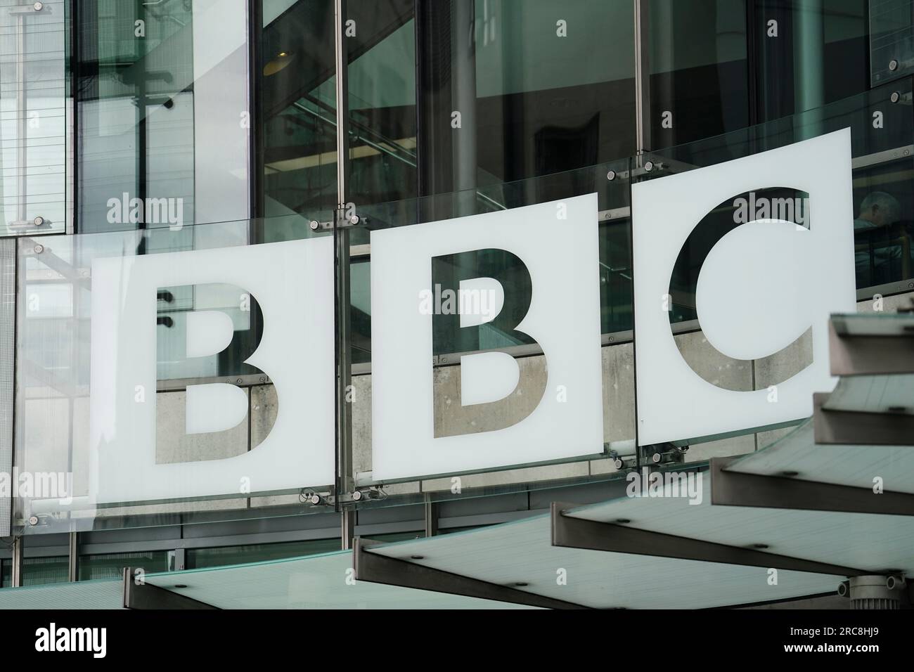 BBC Broadcasting house, in central London, after presenter Huw Edwards ...