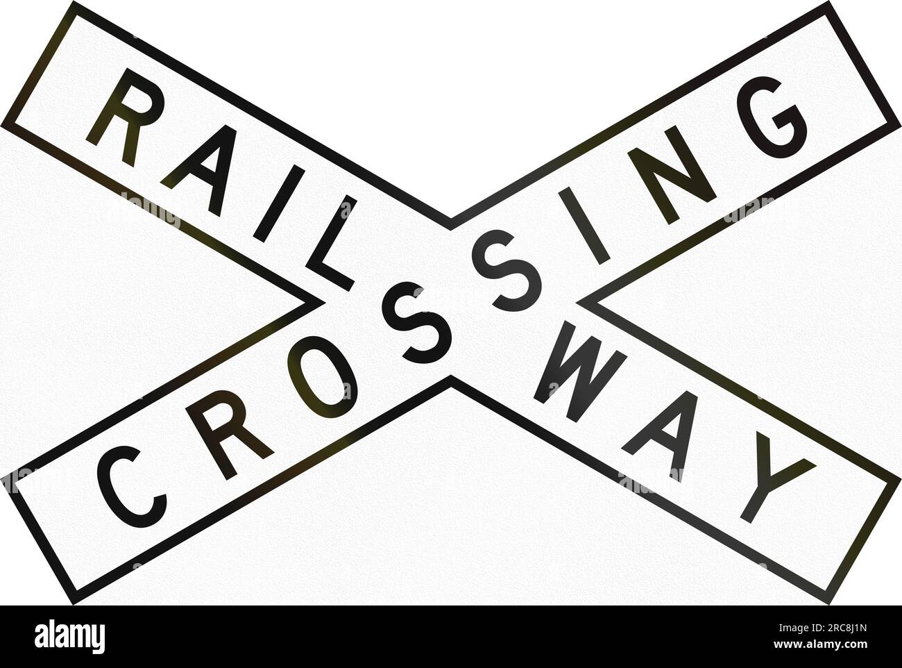 An Australian traffic sign - Railway crossbuck Stock Photo - Alamy