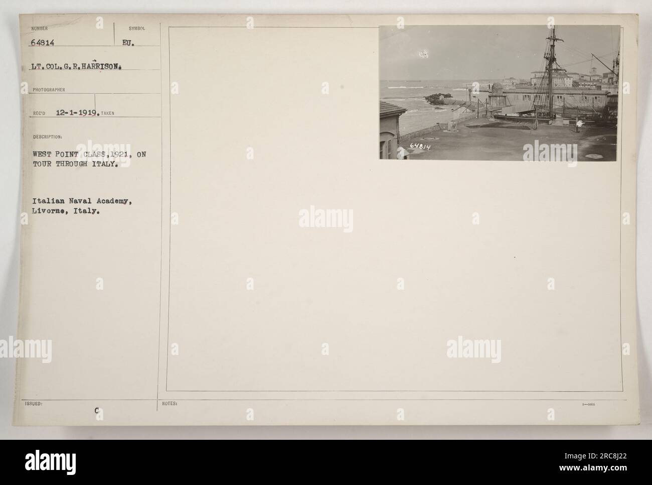 West Point Class of 1921 visiting the Italian Naval Academy in Livorno ...