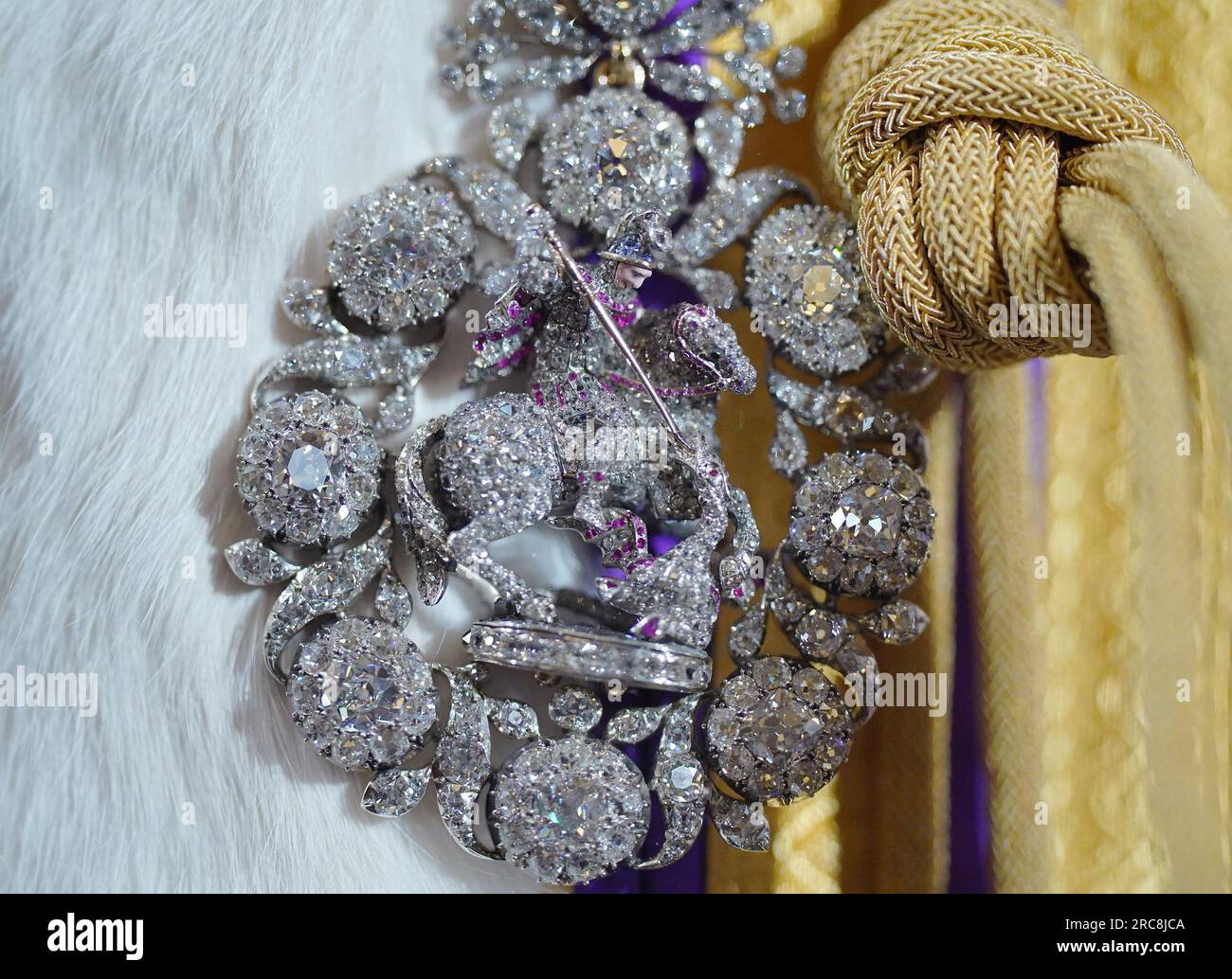 Detail from His Majesty The King's Coronation Ensemble, during a photo ...