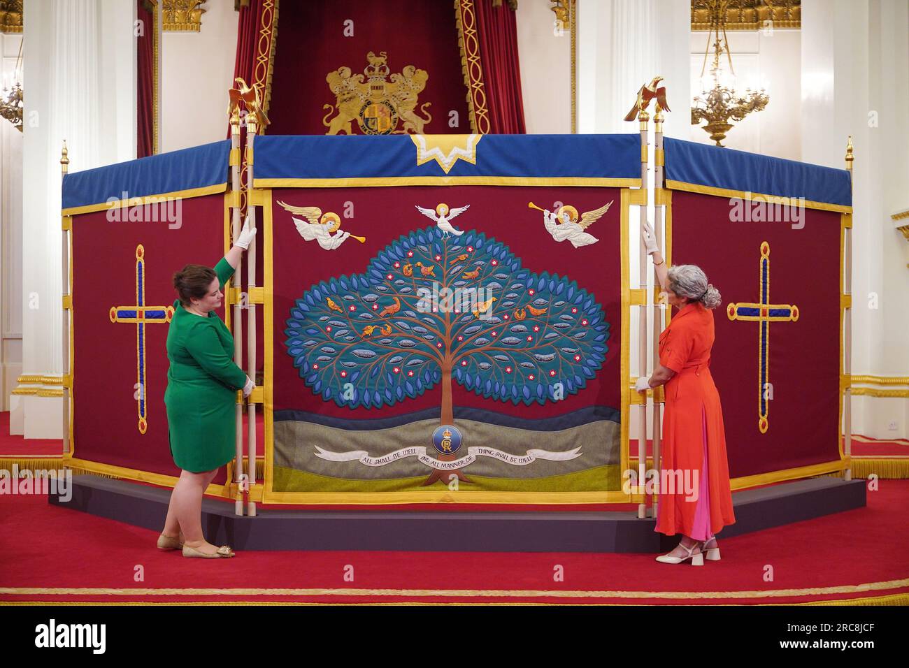 The Anointing Screen, 2023, during a photo call for the new Coronation ...