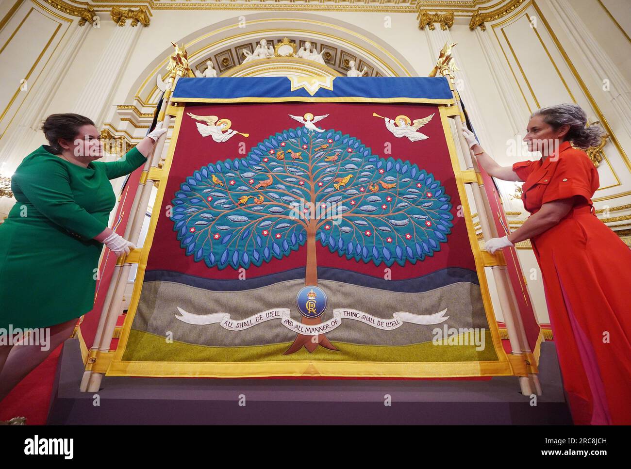 The Anointing Screen, 2023, during a photo call for the new Coronation ...