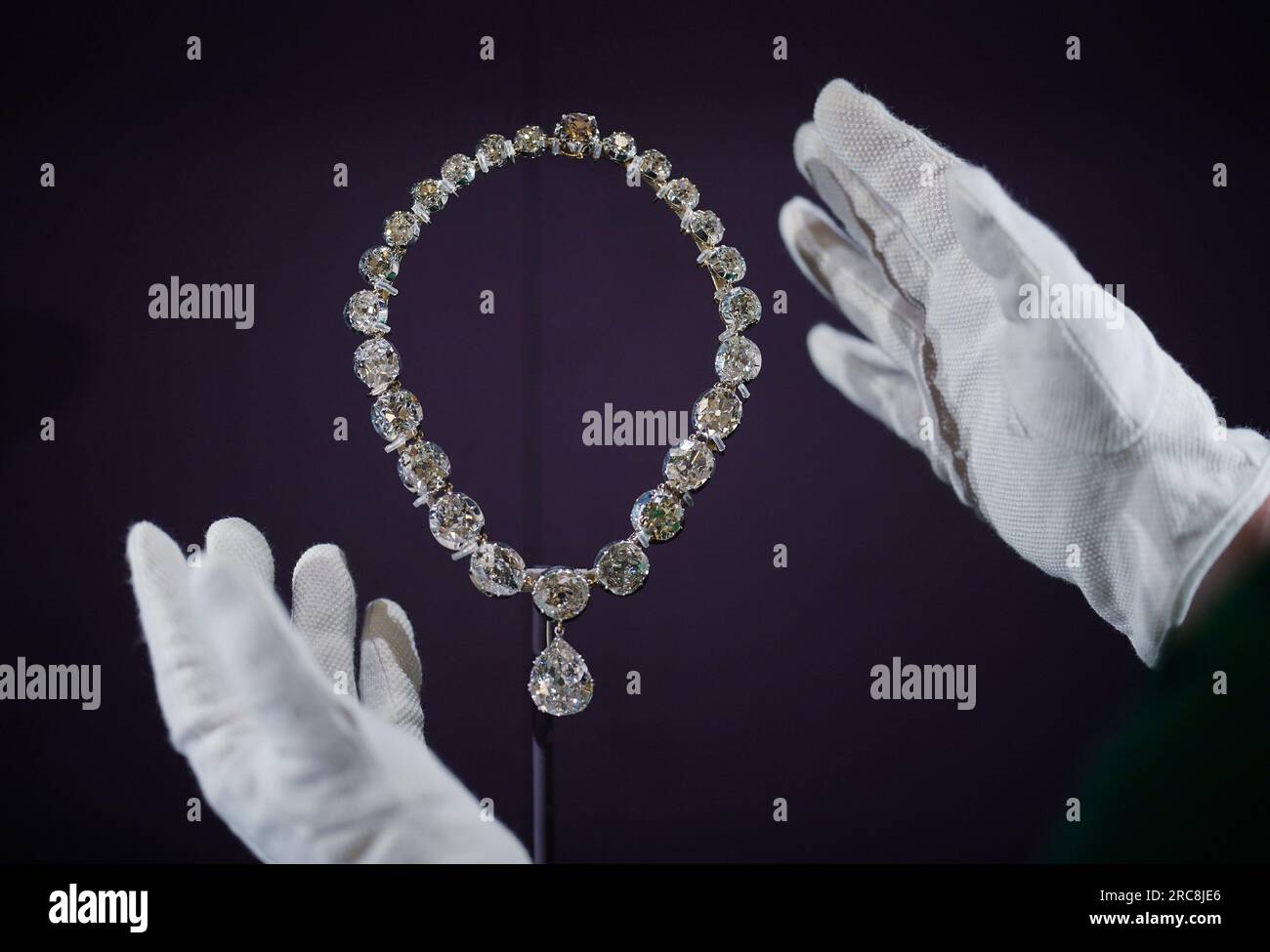 The Coronation Necklace, 1858, during a photo call for the new ...