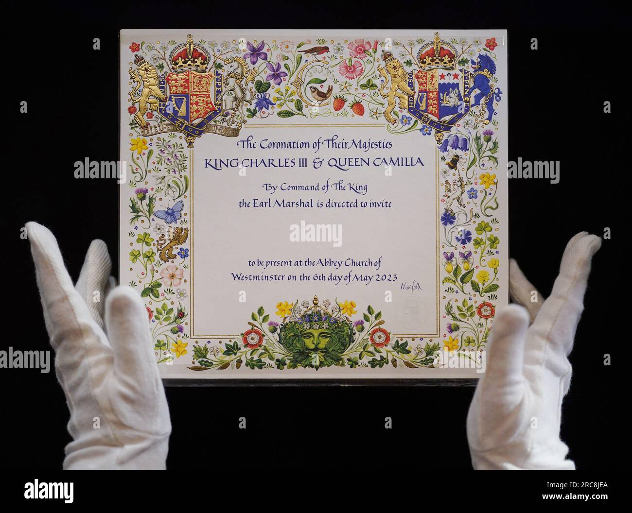 The final invitation design, 2023, during a photo call for the new ...