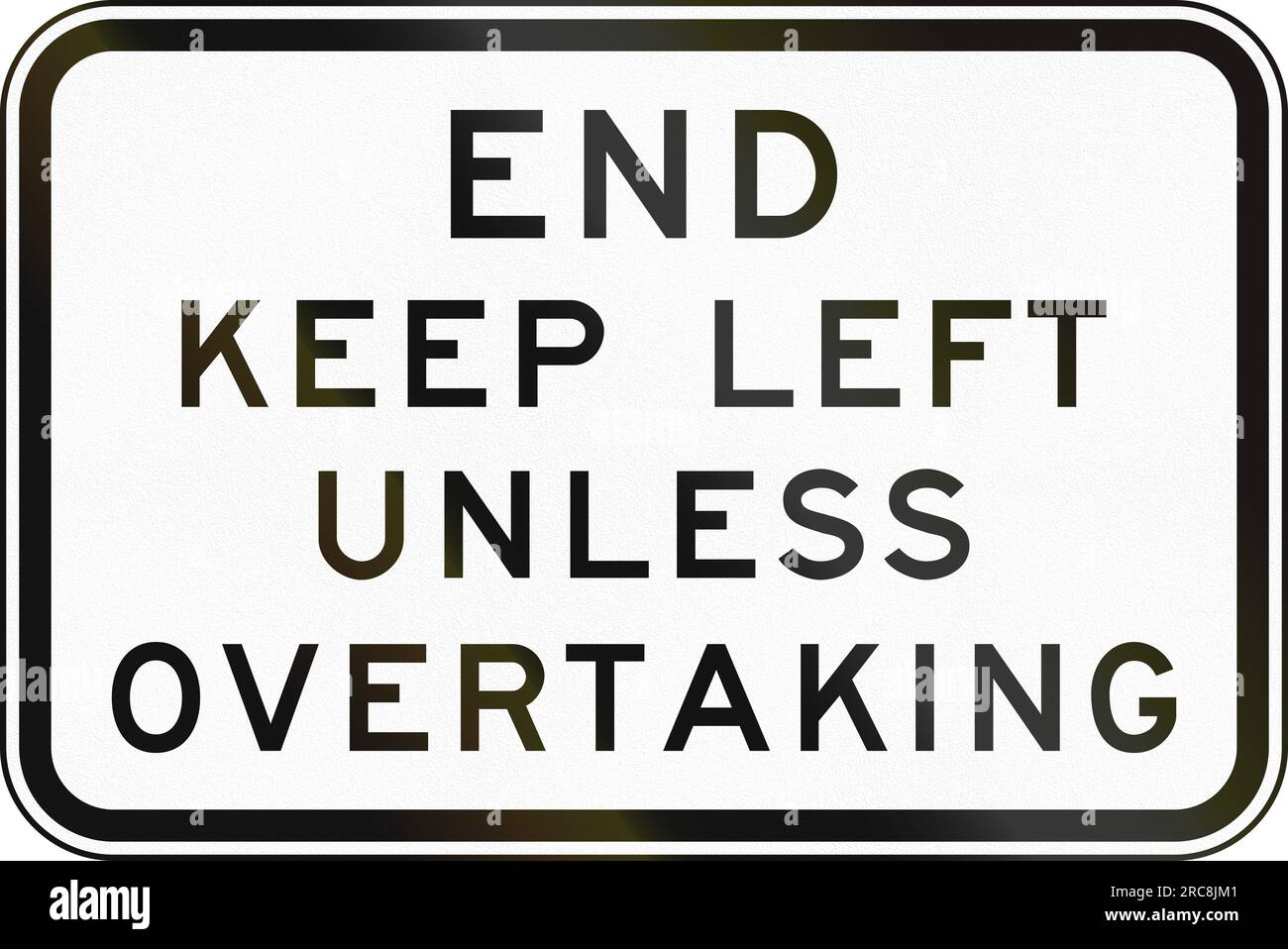 Australian regulatory sign - End keep left unless overtaking Stock ...