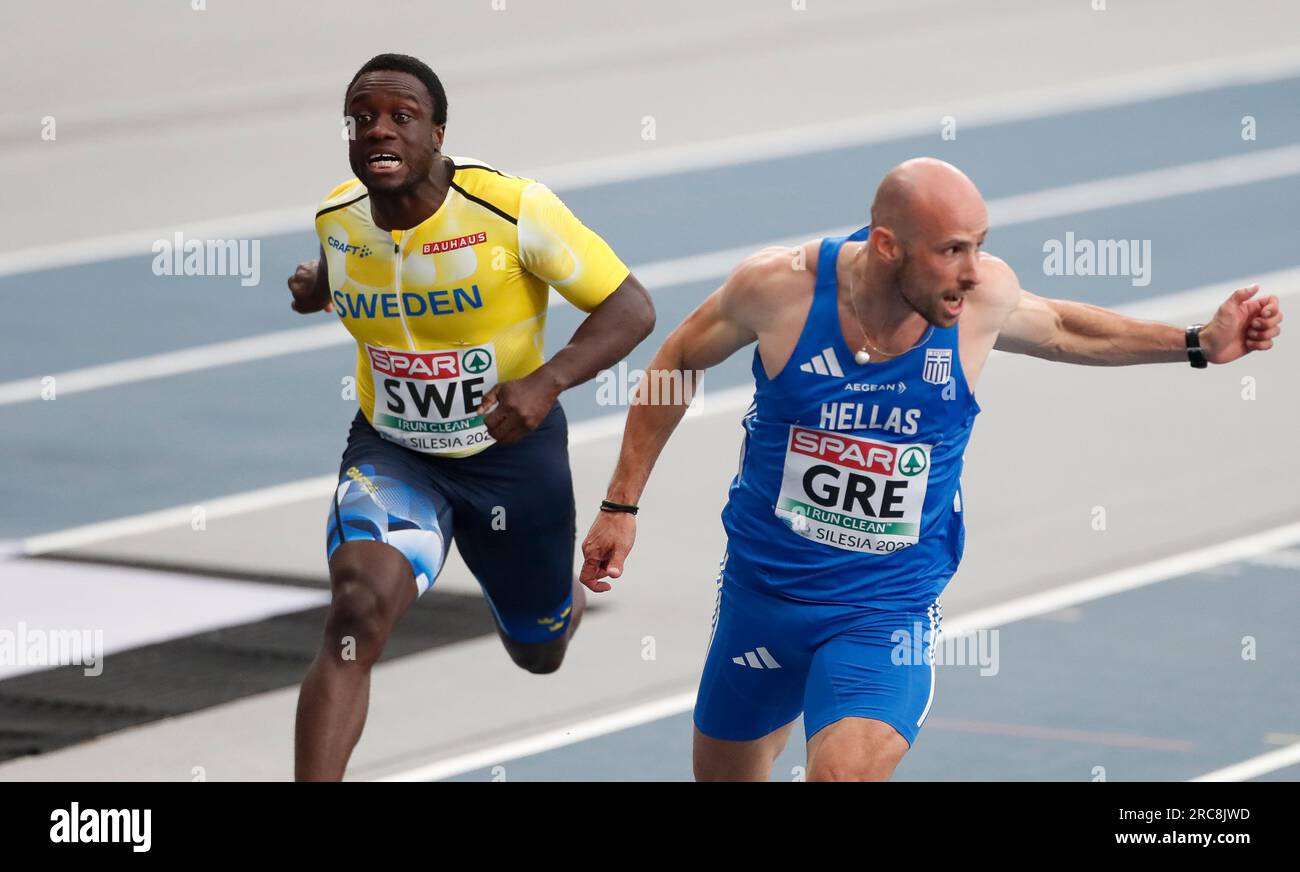 Chorzow, Poland. 23 June, 2023: Desmond Logo of Sweden reacts in Men's ...